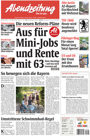 Titelseite von Saarbrücker Zeitung heute - Schlagzeilen und Nachrichten