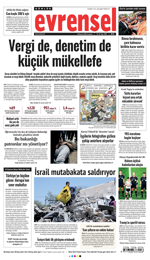 Gazete Manşetleri - Bugünkü Gazete İlk Sayfaları