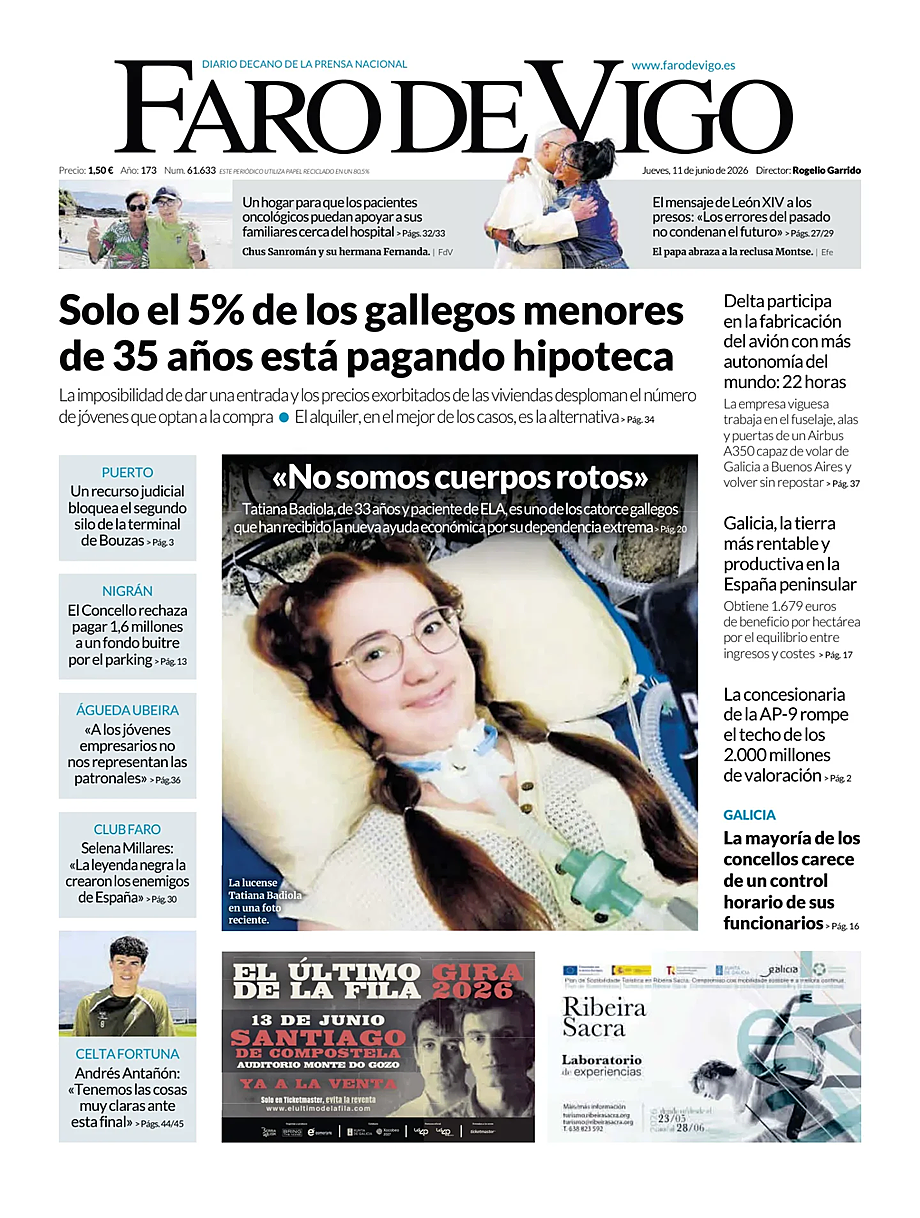 Portada Faro de Vigo de Hoy - Titulares y Noticias