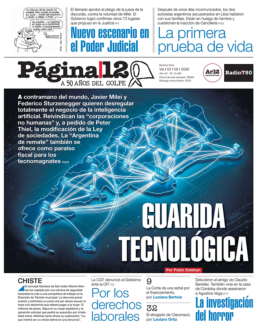 Tapa de Página 12 de Hoy - Titulares y Noticias