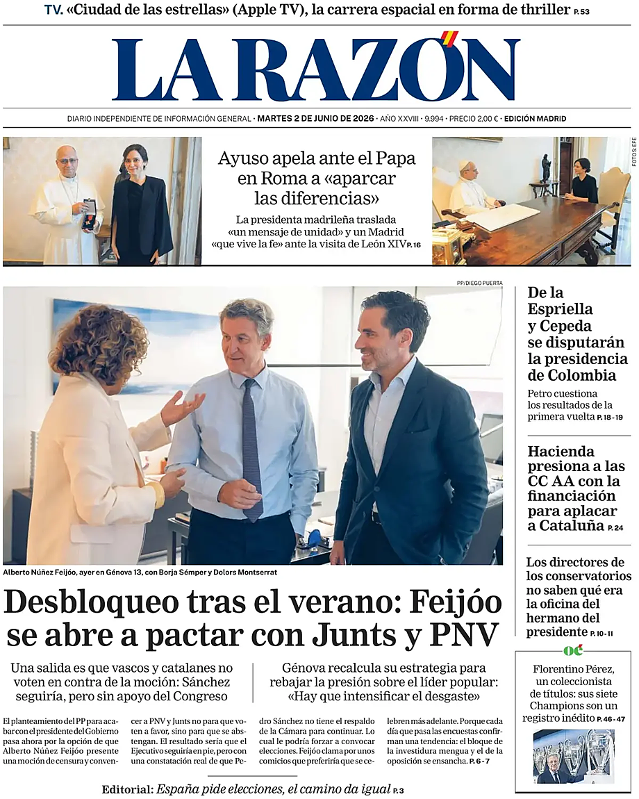 Portada La Razón de Hoy - Titulares y Noticias