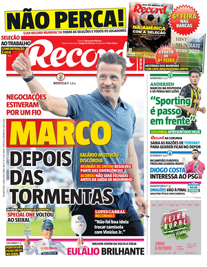Capa de A Bola de Hoje - Títulos e Notícias