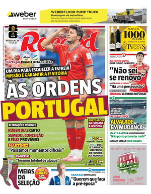 Capa de A Bola de Hoje - Títulos e Notícias