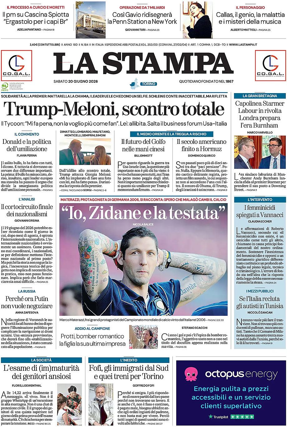 Prima Pagina La Stampa di Oggi - Titoli e Notizie